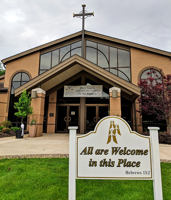 "All are Welcome in this Place" isn't just a sign—it's the spirit of Holy Angels Church and the community it serves in Chagrin Falls.