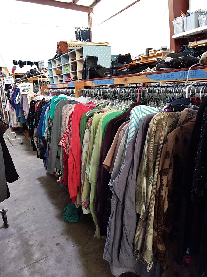 The clothing section stretches toward infinity. With prices that make retail therapy actually therapeutic for your wallet too. 