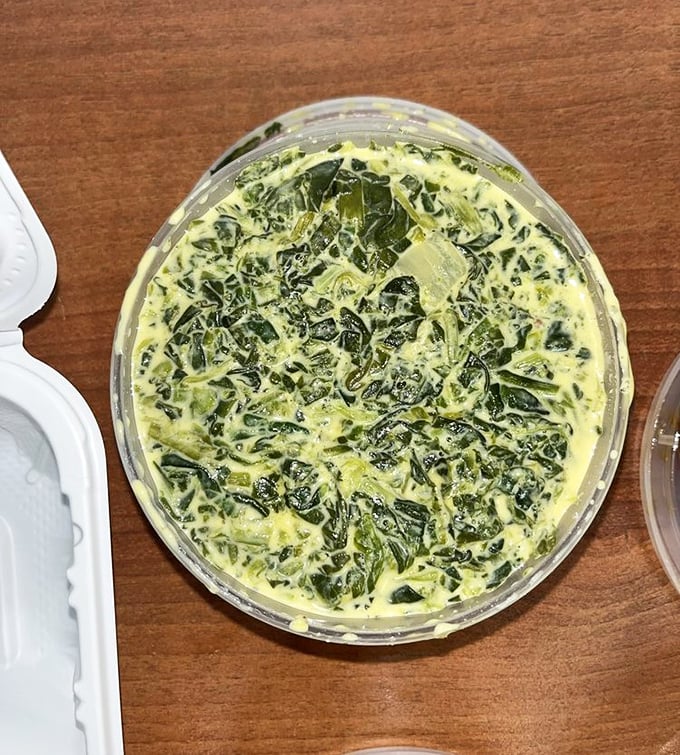Creamy spinach that somehow makes you feel virtuous while indulging – the superhero of side dishes.