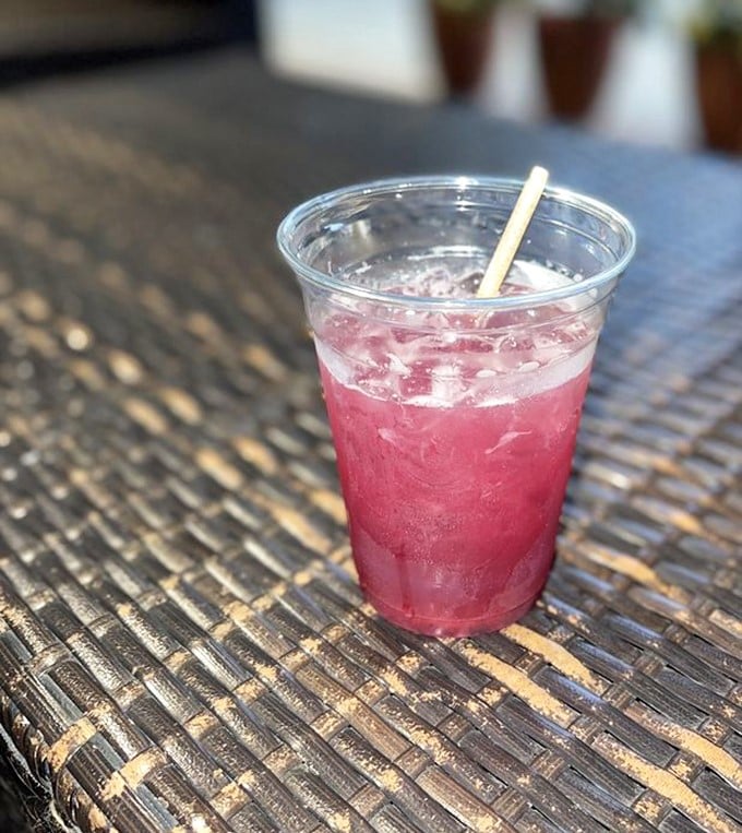 This vibrant ruby-colored drink isn't just refreshing—it's like Florida sunshine and Mexican spice had a delicious liquid baby in a cup.