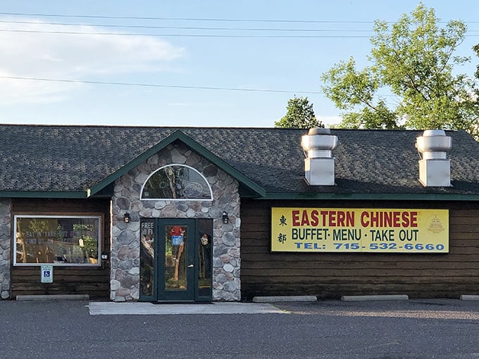 Even in the northwoods, culinary diversity thrives—Eastern Chinese Buffet brings unexpected flavors to this small Wisconsin town's dining landscape.