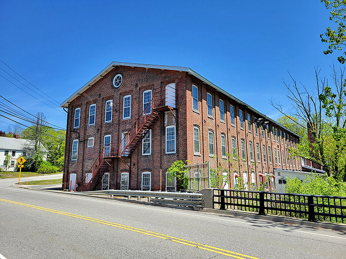 The historic Elmville Woolen Mill represents Killingly's industrial past, now repurposed for modern use—because New Englanders never waste good architecture.
