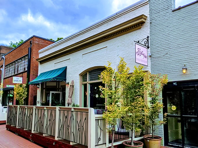 Fleurie Restaurant's elegant white façade and thoughtful outdoor seating area hint at the refined French cuisine waiting inside – a special occasion spot that won't devastate your retirement fund.