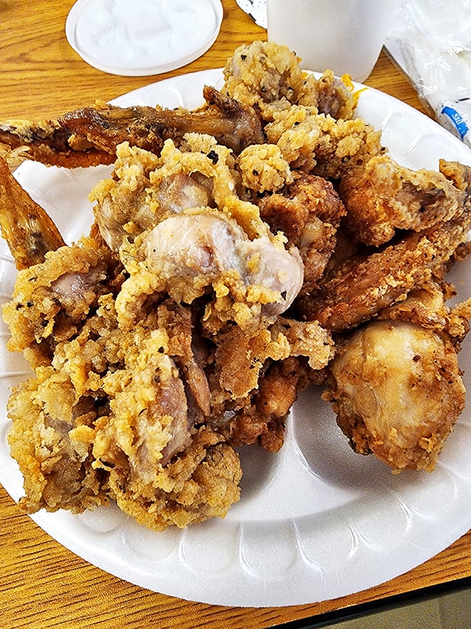 Fried gizzards that makes you understand why people cross state lines for Southern cooking. That golden crust is the stuff of legend.