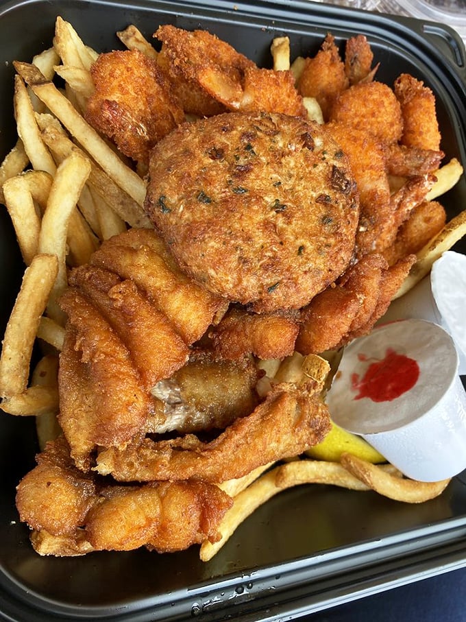 This glorious pile of fried seafood contains more treasure than most pirate ships ever found.