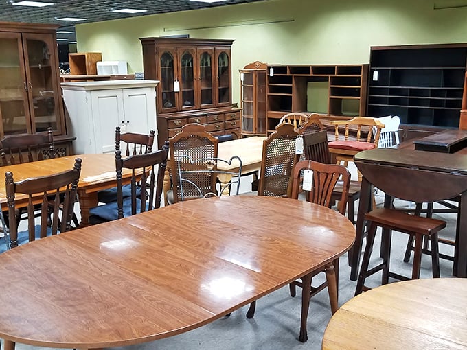 Furniture with stories to tell – from mid-century treasures to comfy recliners that have already been broken in for you.