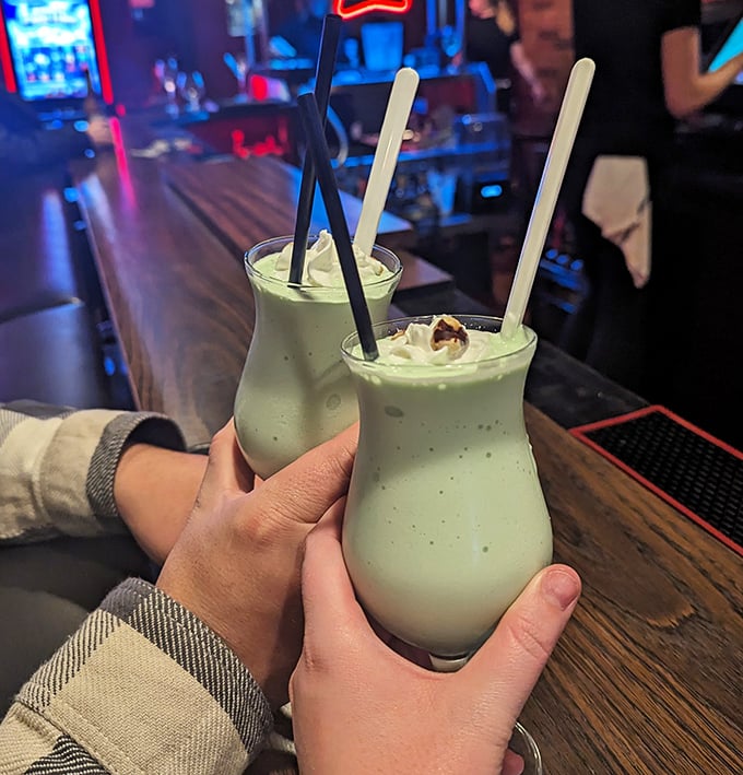 Grasshopper cocktails so minty-green, they make St. Patrick jealous year-round.