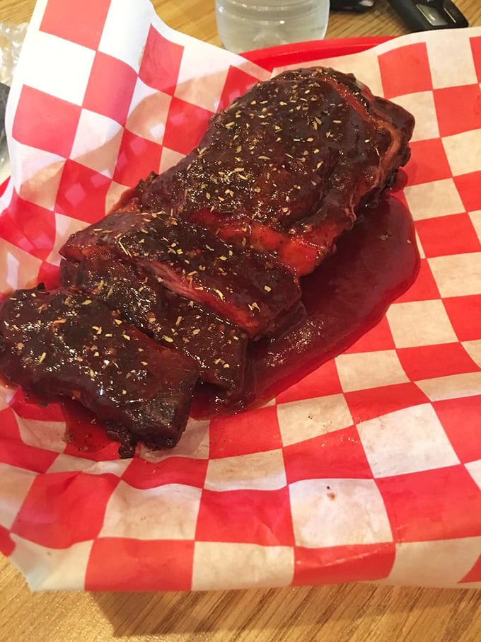 These ribs aren't just cooked—they've been coaxed, pampered, and sweet-talked into barbecue perfection. That glaze means business.
