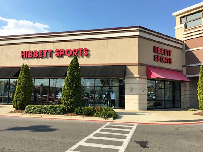 Even Hibbett Sports knows that in Camden, you don't just sell athletic gear—you become part of a community where Friday night games are sacred rituals.
