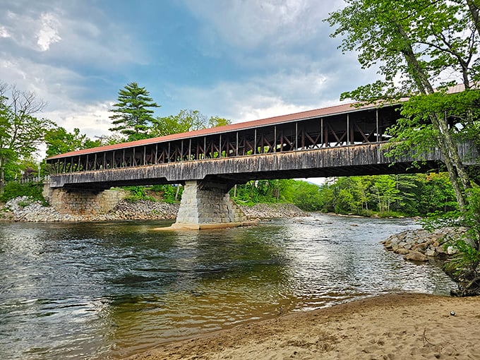This historic covered bridge doesn't just span a river—it connects you to generations who crossed before smartphones could document the journey.
