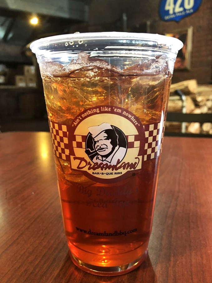 Sweet tea in a Dreamland cup – the unofficial state beverage of Georgia, served properly chilled and amber as autumn sunshine.
