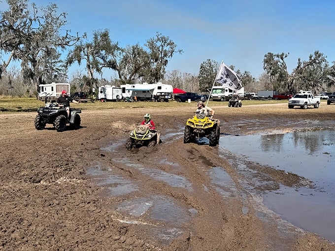 At Iron Horse Mud Ranch, ATVs prove that retirement doesn't mean rocking chairs—it means rocketing through mud puddles with childlike abandon.