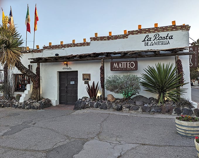 La Posta de Mesilla welcomes hungry travelers just as it did in stagecoach days, its whitewashed walls housing generations of New Mexican culinary traditions.
