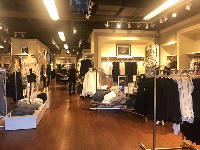 Warm lighting and thoughtful displays transform this clothing store into a fashion sanctuary where your style ambitions and budget constraints can finally make peace.