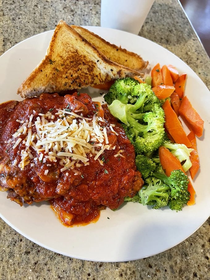 Even the heartier entrees get the artichoke treatment, because in Castroville, everything's better with the local star.