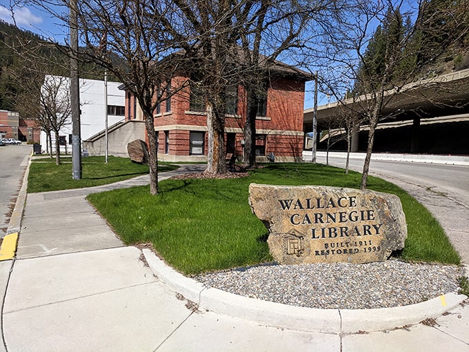 The Carnegie Library stands as a testament to Wallace's commitment to knowledge—even mining towns understood that books could be as valuable as silver.