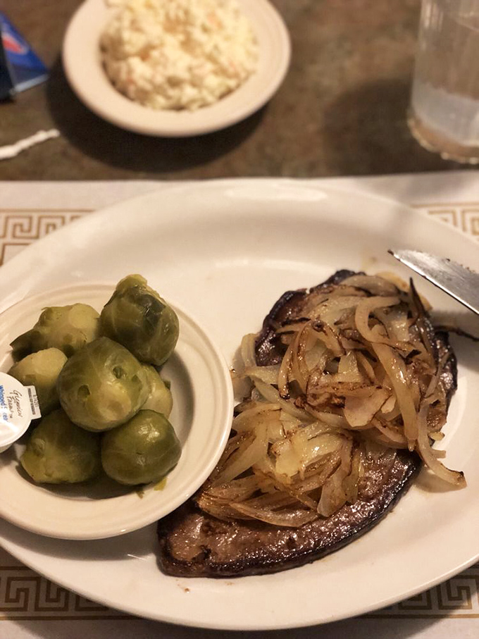 Liver and onions—the dish that separates the culinary adventurers from the tourists. Perfectly caramelized onions make this classic sing.