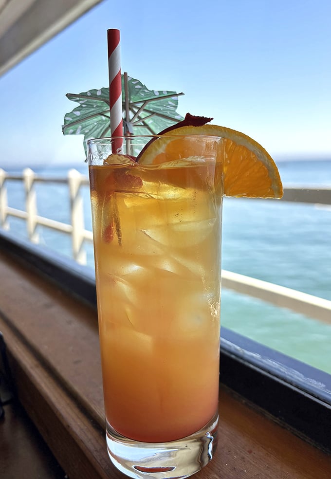 A sunset in a glass – this Mai Tai with its ocean backdrop might be the most California moment you'll have all day.