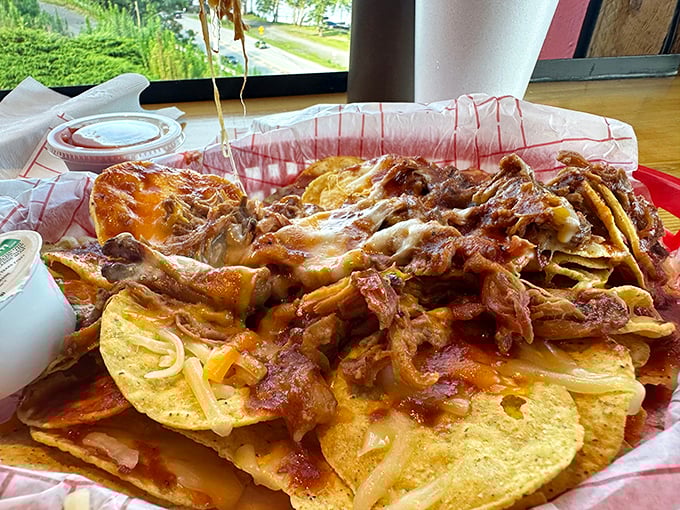 BBQ nachos: where Tex-Mex meets Pennsylvania smoke in a beautiful collision of cultures that your taste buds will write sonnets about.