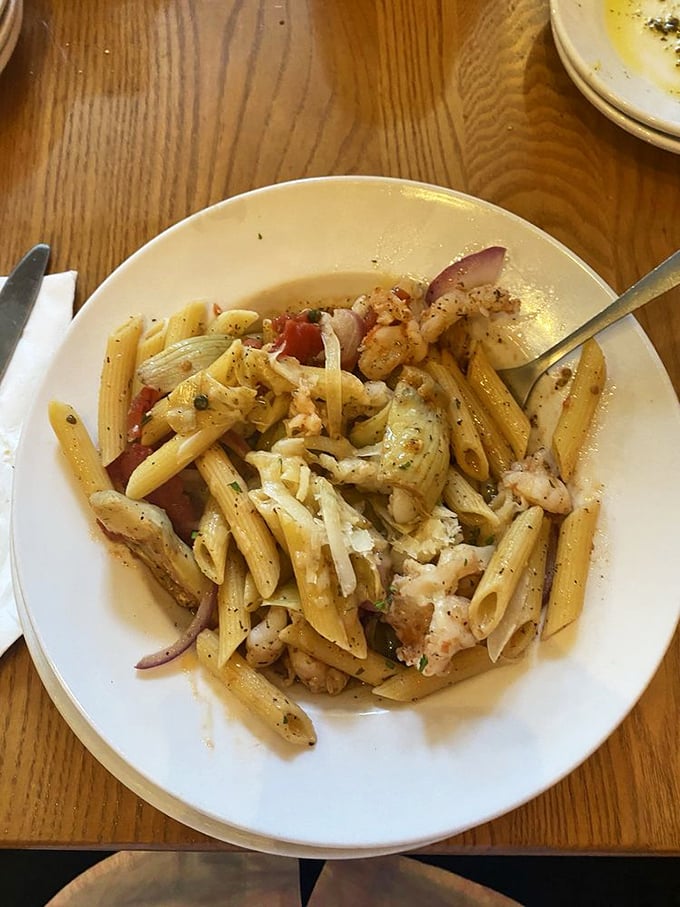 Penne pasta dressed to impress, making carb-loading feel like a celebration rather than a guilty pleasure.