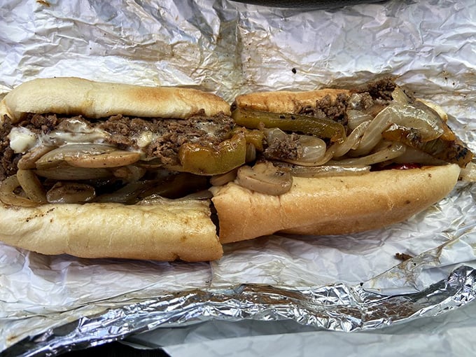 A hot dog with the works—where every topping knows its role in the symphony of flavors. The conductor? Your taste buds.