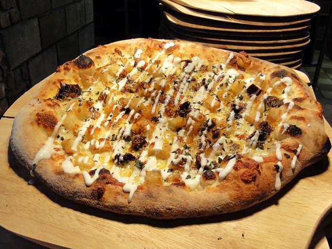 Pizza that crashed the barbecue party and somehow became the life of it. The smoky-sweet toppings make this flatbread an unexpected star.