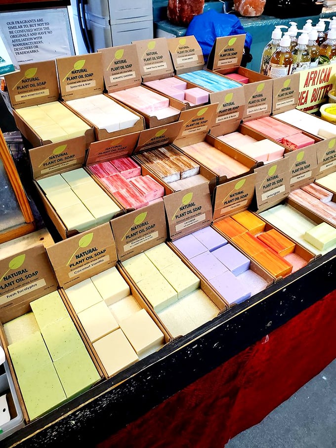 Natural soaps in every hue of the rainbow promise to transform your shower from mundane to spa-like, with scents that transport you elsewhere.