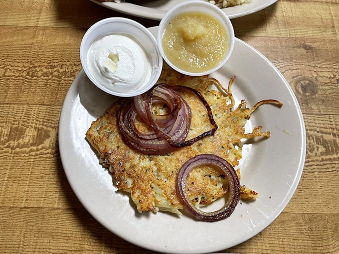 Potato pancakes with their crispy edges and tender centers prove that Germans knew exactly what they were doing.