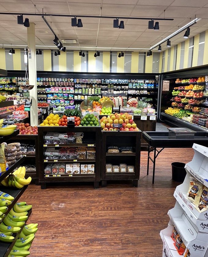 This produce section makes supermarket aisles look like they've been phoning it in for years.