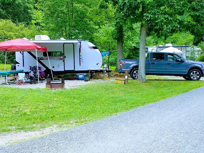 Camping with comfort—where you can enjoy nature's splendor without sacrificing your morning coffee or evening shower.
