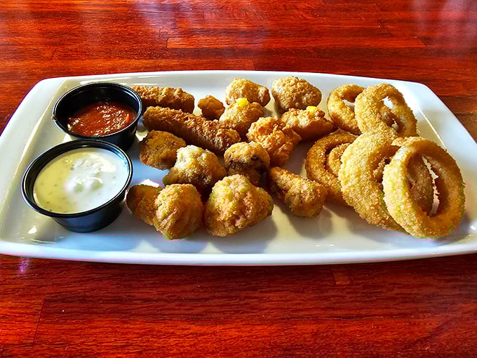 Crispy, golden appetizers that make waiting for your steak a pleasure, not a chore. Dipping sauces standing by for their moment of glory!