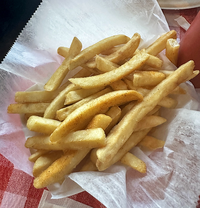 These aren't just fries – they're supporting actors deserving of their own spotlight. Perfectly seasoned and crisp, they refuse to be overshadowed.
