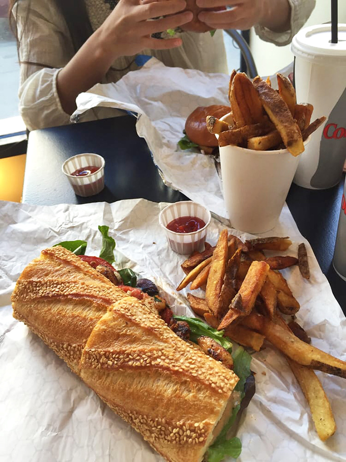 This isn't just a sandwich, it's a South Street vacation. Crispy shrimp, fresh-cut fries, and a cold drink—suddenly Monday feels like Friday.