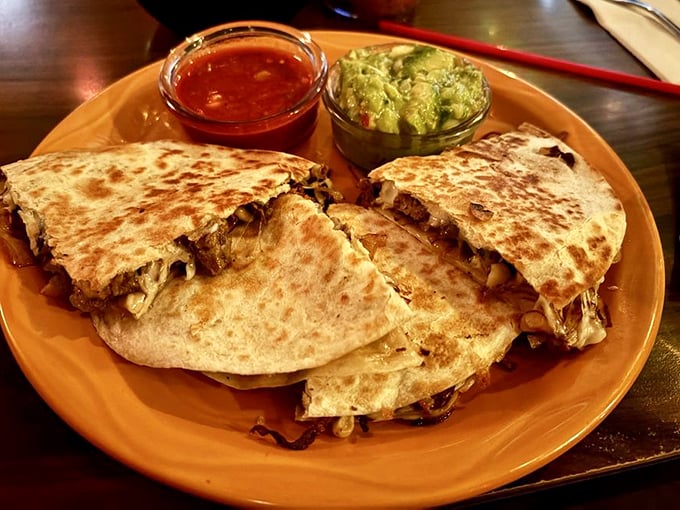 This quesadilla doesn't just have cheese pulls—it has cheese symphonies. The kind of melty perfection that makes you forget your table manners.