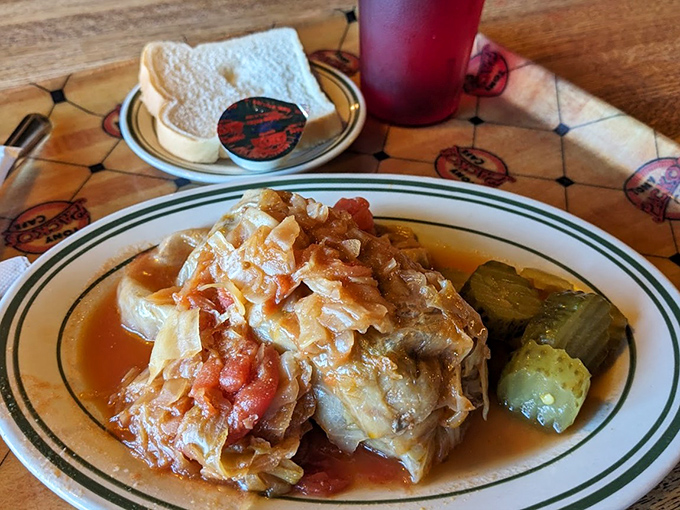 Stuffed cabbage that doesn't just sit on the plate—it lounges there confidently, knowing it's about to become the highlight of your week.