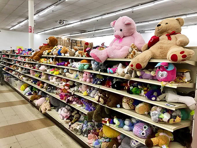 A plush toy metropolis where teddy bears hold silent council. They've seen things in their previous homes—stuffed animals never forget.