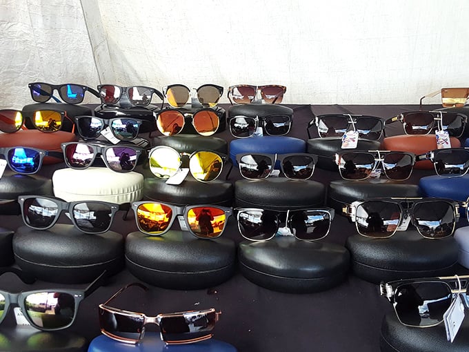 Sunglasses galore! Finding your perfect pair here is like dating – try on twenty until you find the one that doesn't make your face look weird.