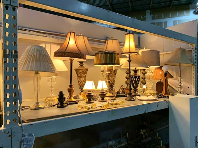 Illumination paradise! These vintage table lamps aren't just lighting fixtures—they're conversation starters waiting to brighten your living room's darkest corner.
