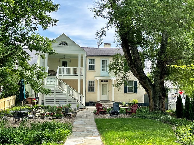 Southern charm meets architectural grace in this picture-perfect inn where the wraparound porch practically begs you to sit a spell.