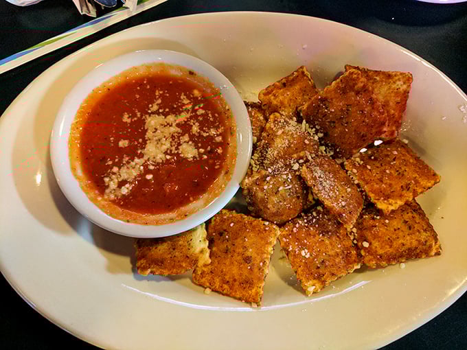 Toasted ravioli—St. Louis' gift to the culinary world—golden-brown pillows of joy that crunch before giving way to savory filling.