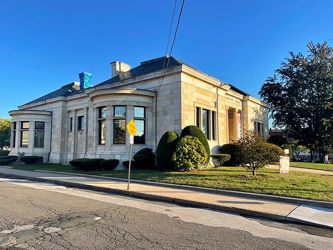 Torrington's stately library building offers free entertainment and air conditioning—two essentials for retirees who appreciate both literature and reasonable utility bills.