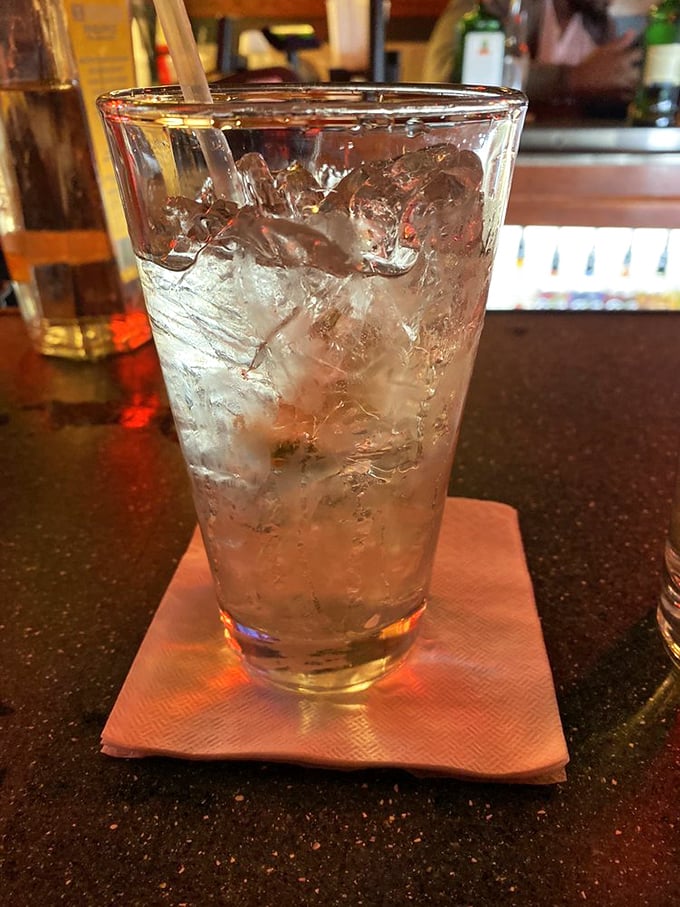 Even the drinks at Max's know their role – clean, cold, and ready to wash down sandwich perfection without stealing the spotlight.