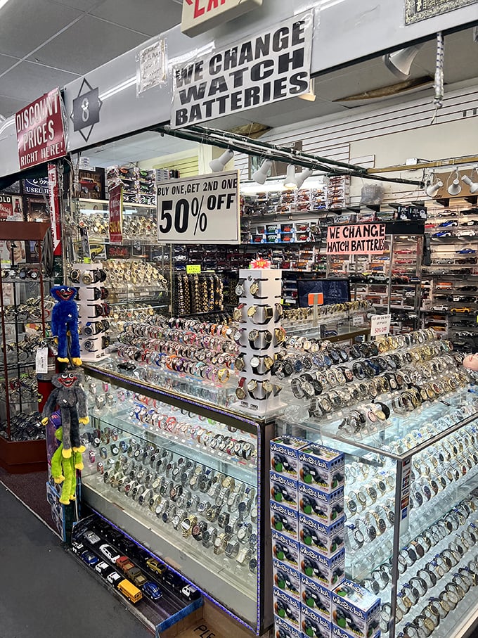 Time literally stands still at this watch vendor, where vintage timepieces and affordable wristwear create the perfect excuse to check your wrist instead of your phone.