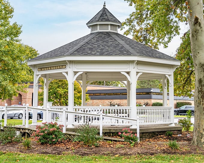 Waterville's gazebo stands ready for summer concerts, marriage proposals, and those moments when you just need to sit somewhere pretty.