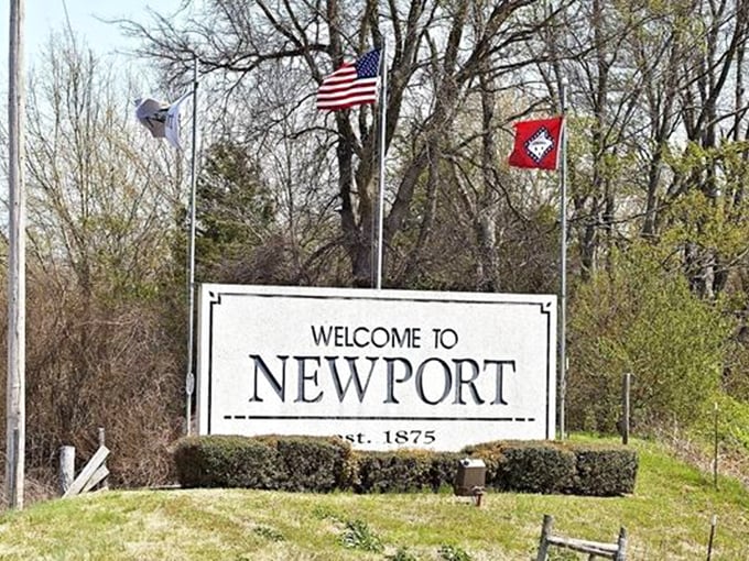 The welcome sign says it all—established in 1875, Newport has had nearly 150 years to perfect the art of affordable living.