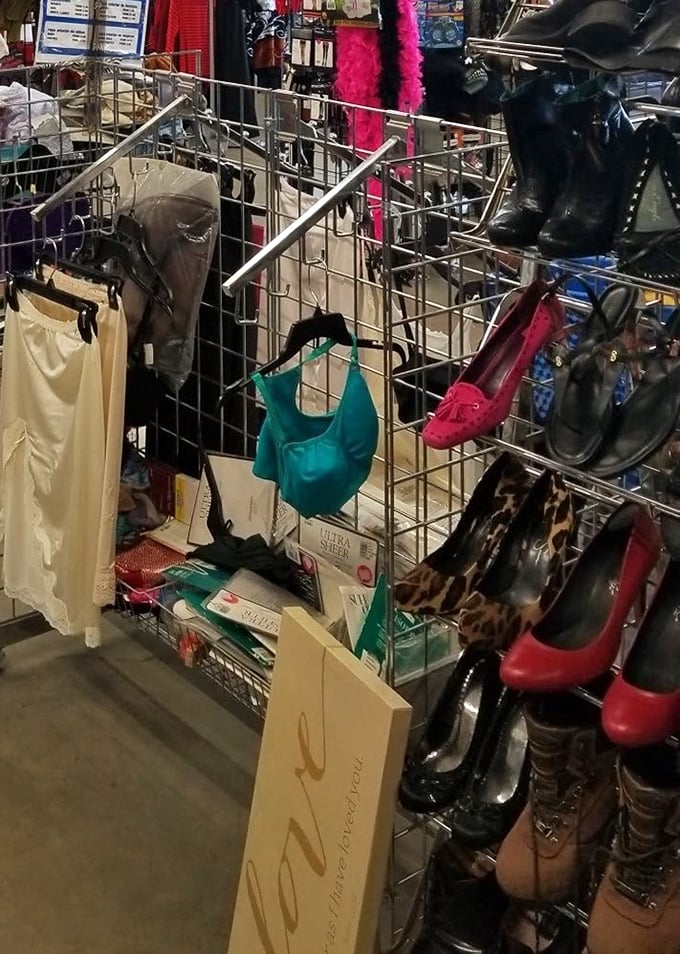 Fashion's afterlife looks surprisingly vibrant. Those leopard heels and teal handbags are waiting for their second chance at nightlife stardom.