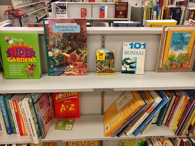 The gardening section: where ambitious green thumbs can stock their libraries before killing their first houseplant.