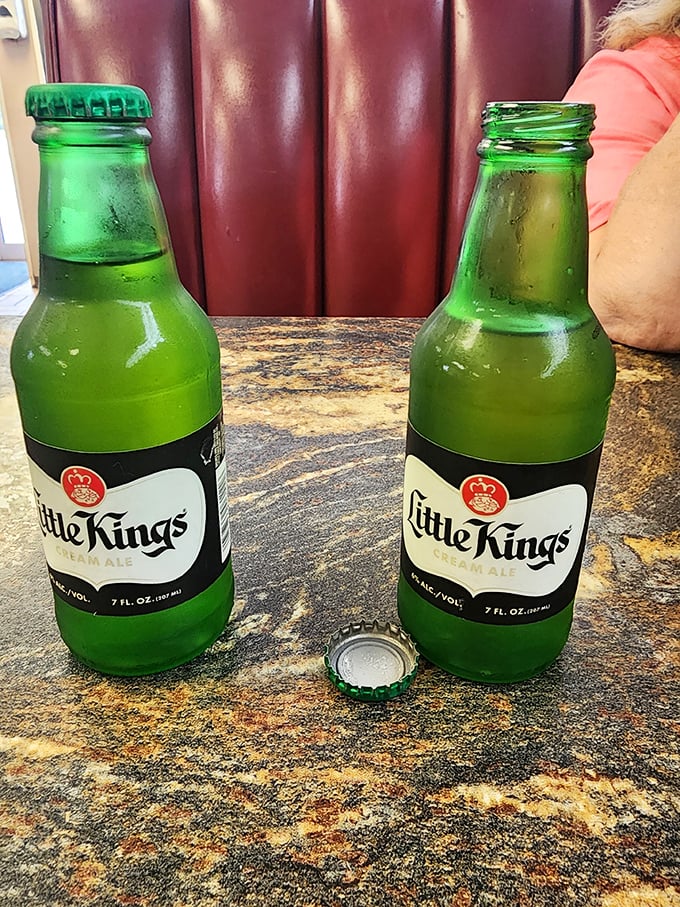 Little Kings cream ale—the perfect companion for loose meat sandwiches since before craft beer was even a twinkle in a hipster's eye.