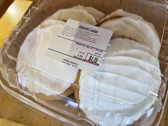 Buttermilk cookies packaged with care – like edible poker chips in a game where everyone wins. Bet the farm on these beauties.