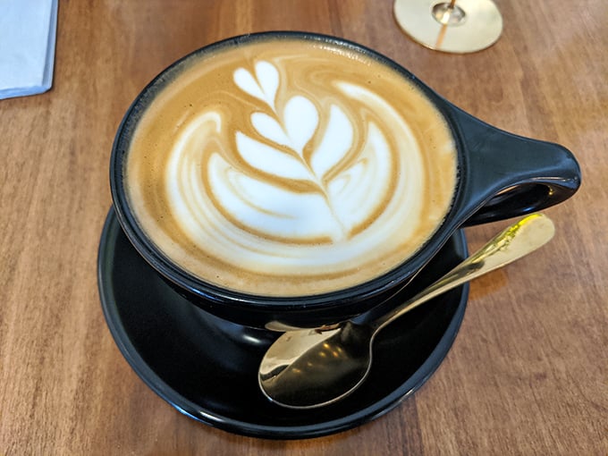 Latte art so pretty you almost don't want to drink it. Almost. The velvety microfoam creates the perfect canvas for barista creativity.